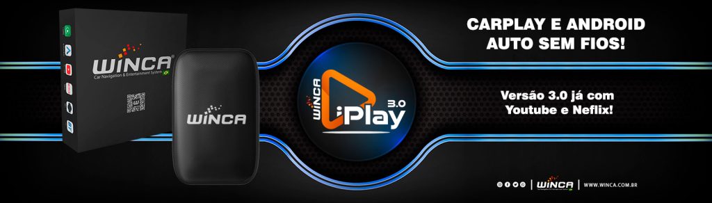 Winca iPLAY 3.0 – Carplay e Android Auto sem Fio - Winca do Brasil
